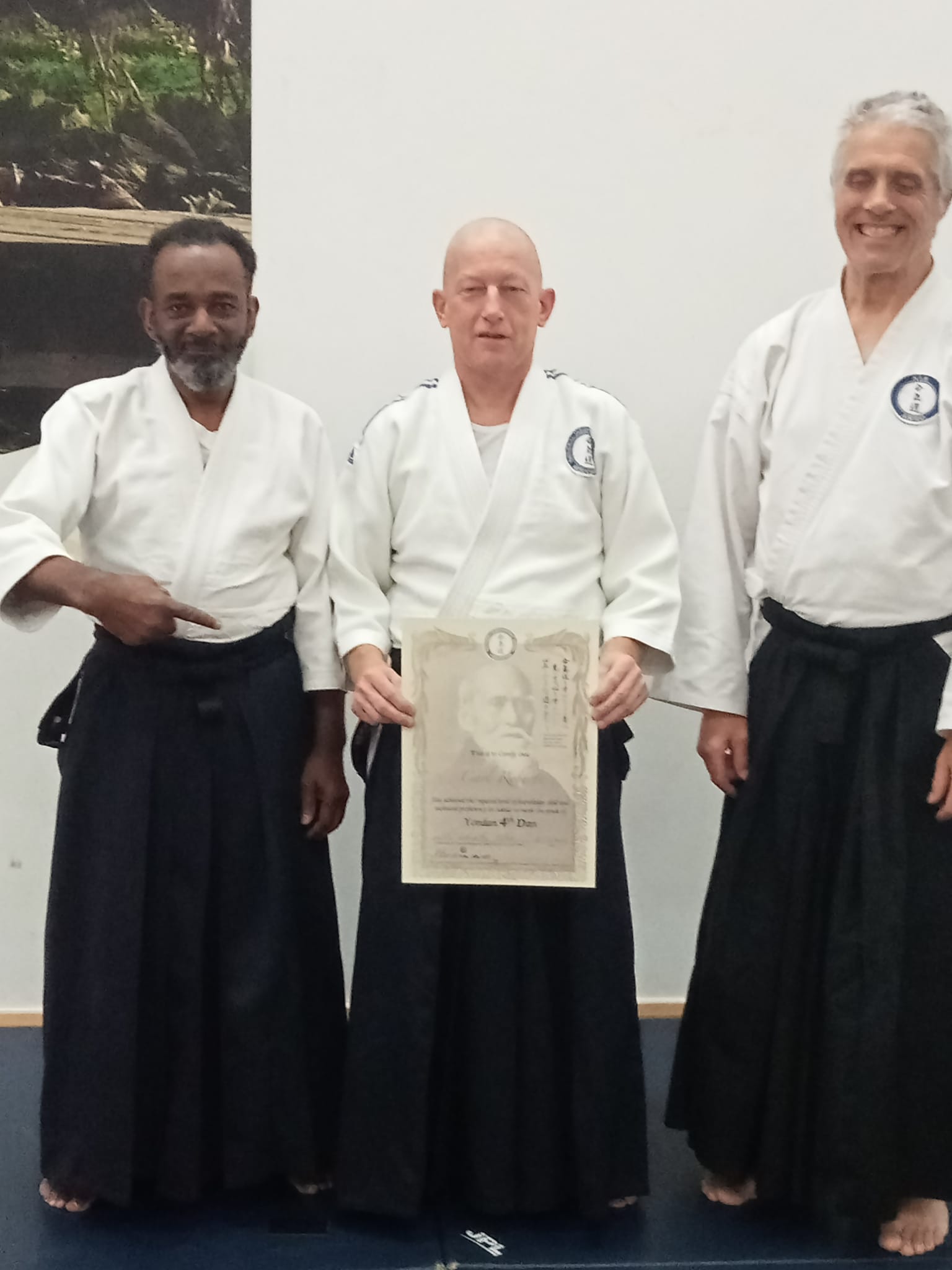 Sensei Carl Roberts receives Yondan Grade - NIA Aikido Club